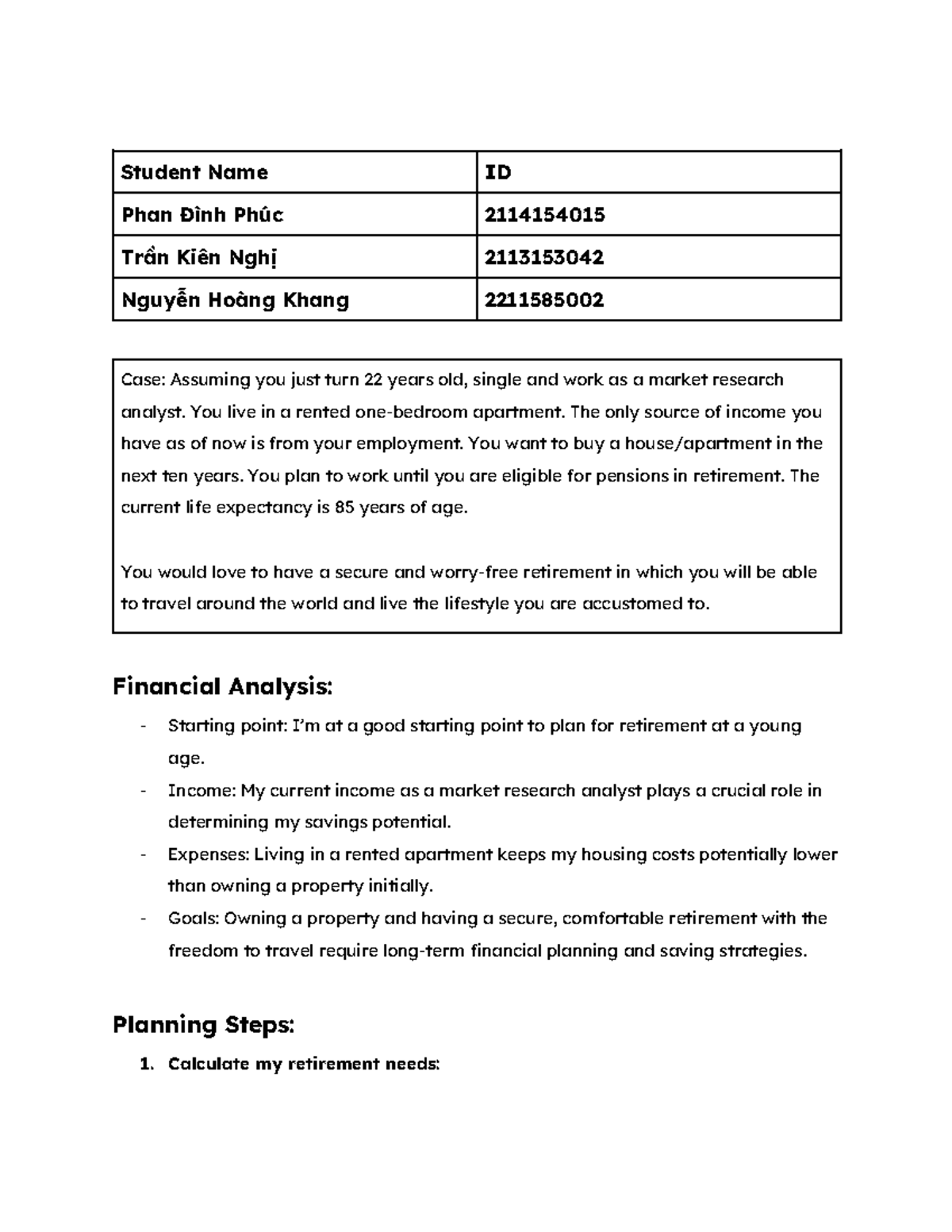 Personal Finance 101 - Case Study on Retirement Planning Strategies ...