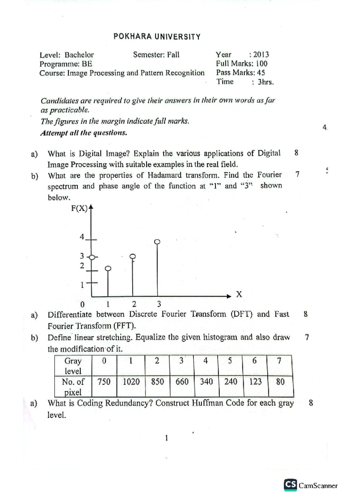 Image Processing and Pattern Recognition Question Bank - BE CS - Studocu
