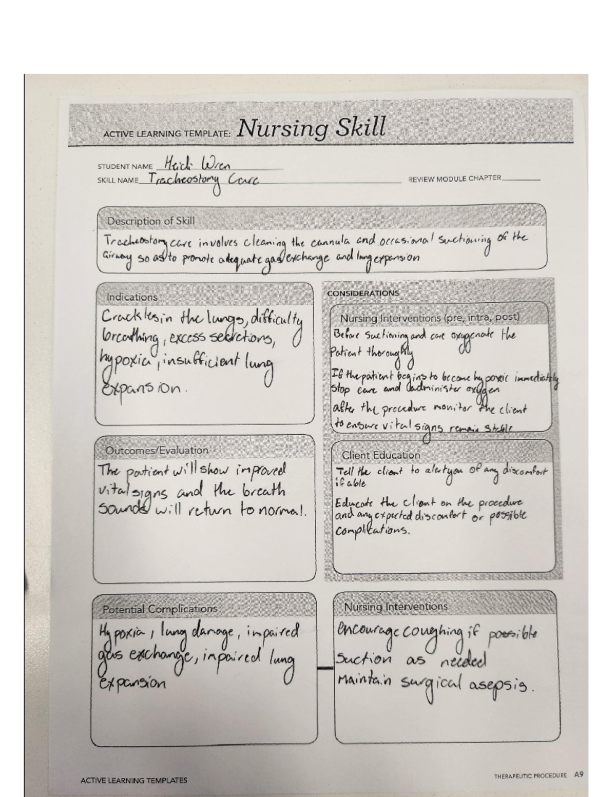 20250307 081649 - Tracheostomy Care Document - ACTIVE LEARNING TEMPLATE ...