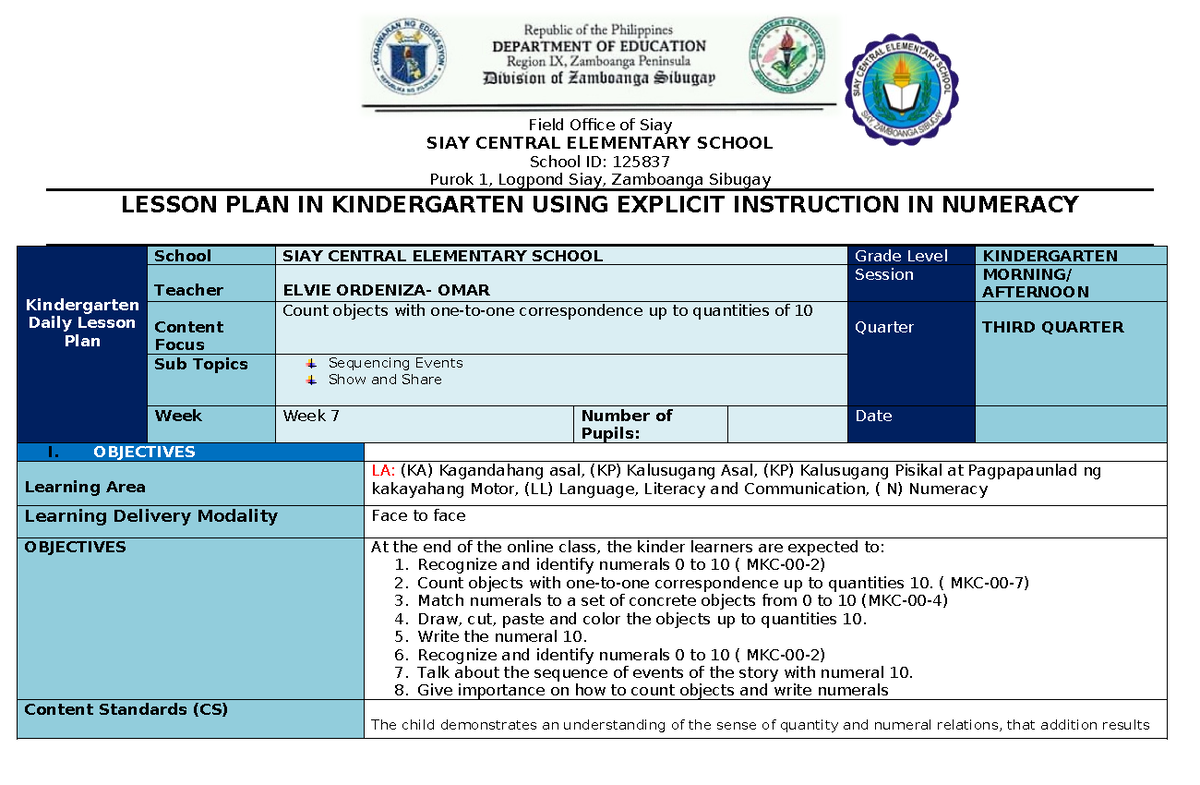 Third Grading Co Numeracy - Field Office of Siay SIAY CENTRAL ...