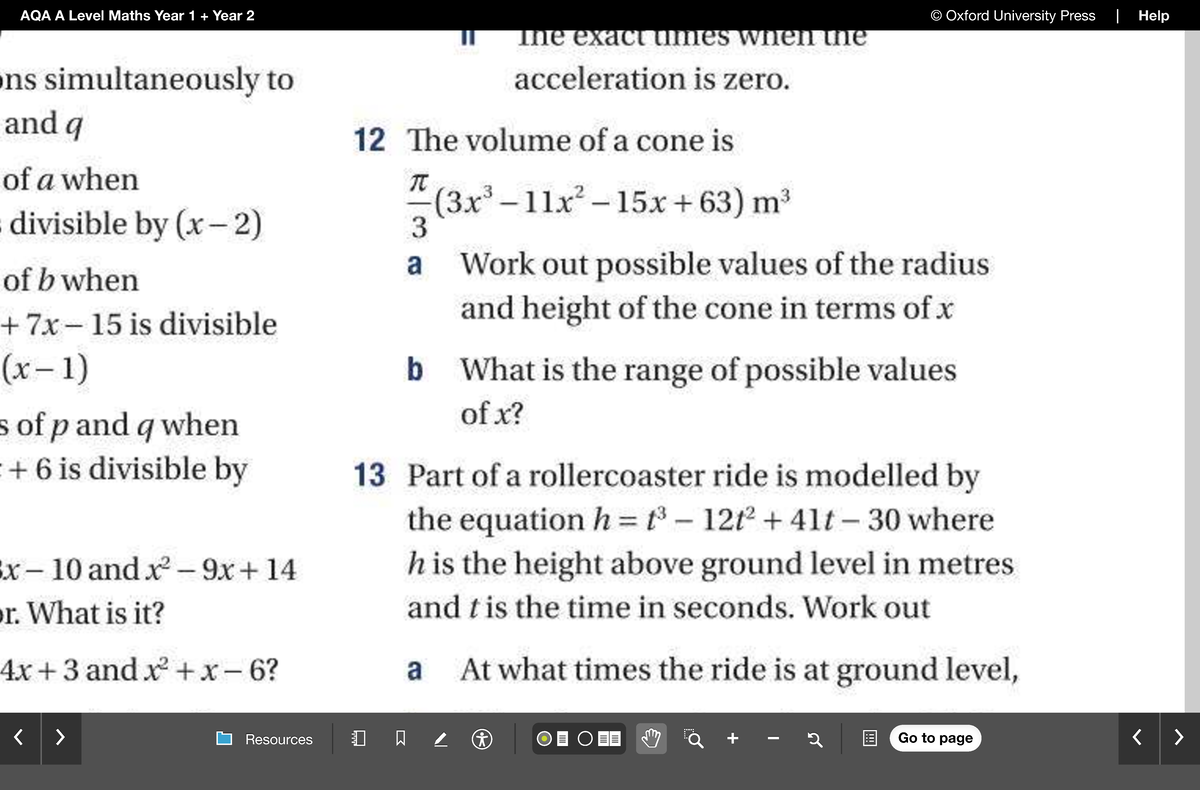 AQA A Level Maths Year 1 + Year 2 - M224 - Resources Go to page AQA A ...