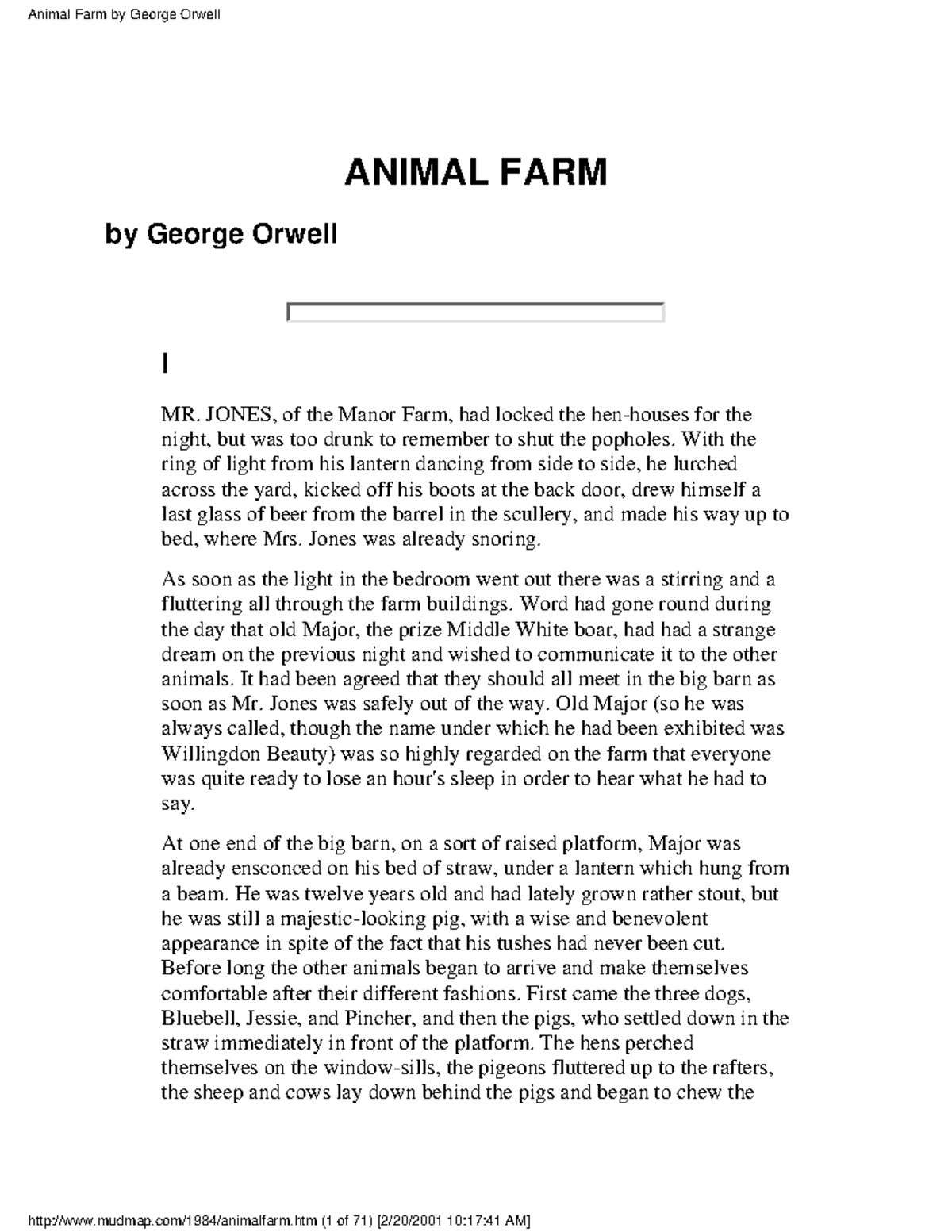 Animal Farm: A Study Guide on George Orwell's Classic - Studocu