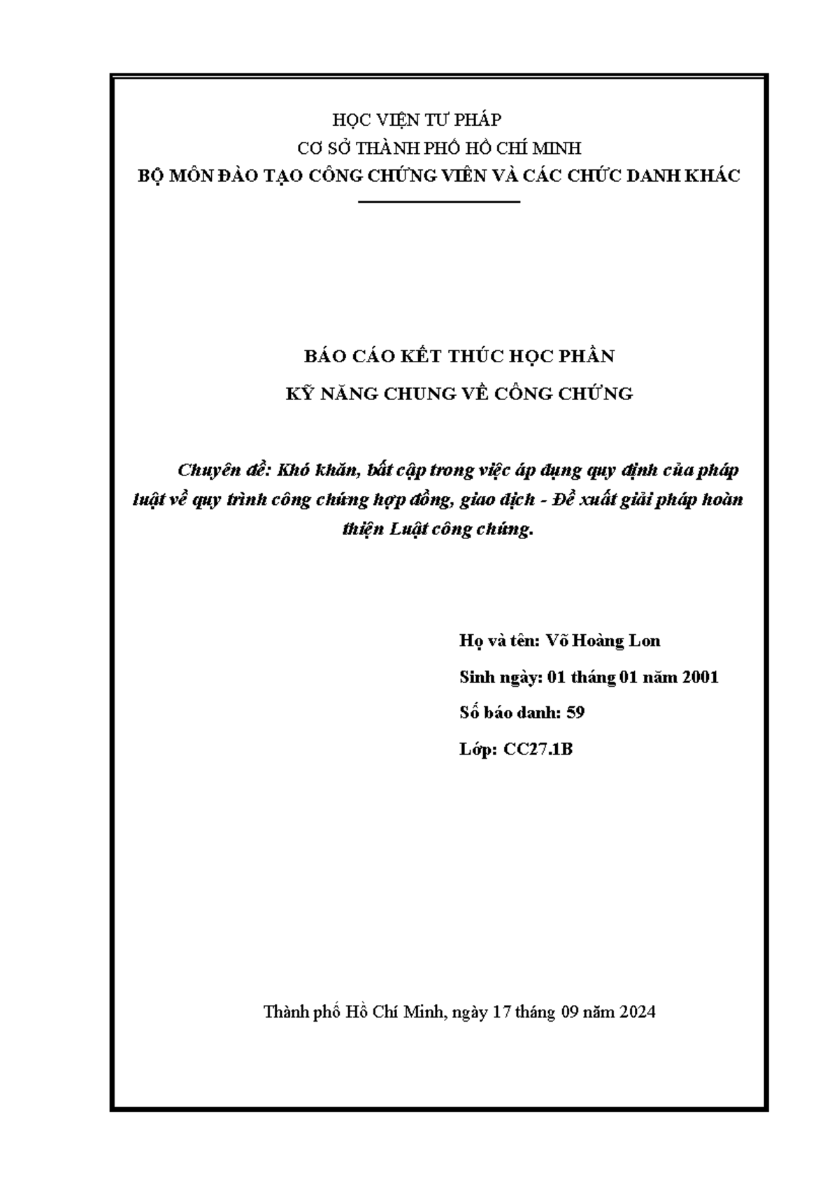 CC2 Final - Khó khăn trong Quy trình Công chứng và Giải pháp - Studocu