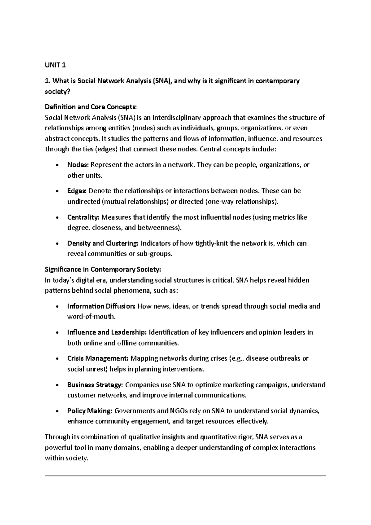 SNA 101: Comprehensive Notes on Social Network Analysis Fundamentals ...