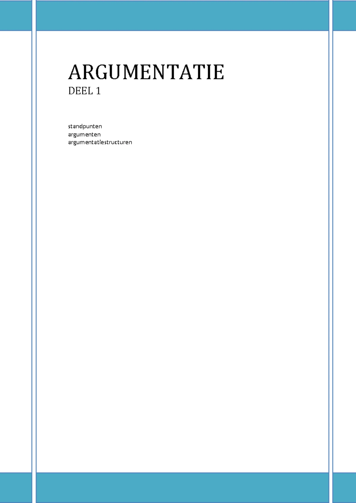 Feit, standpunt, argument en argumentatie - Het is waar of niet waar ...