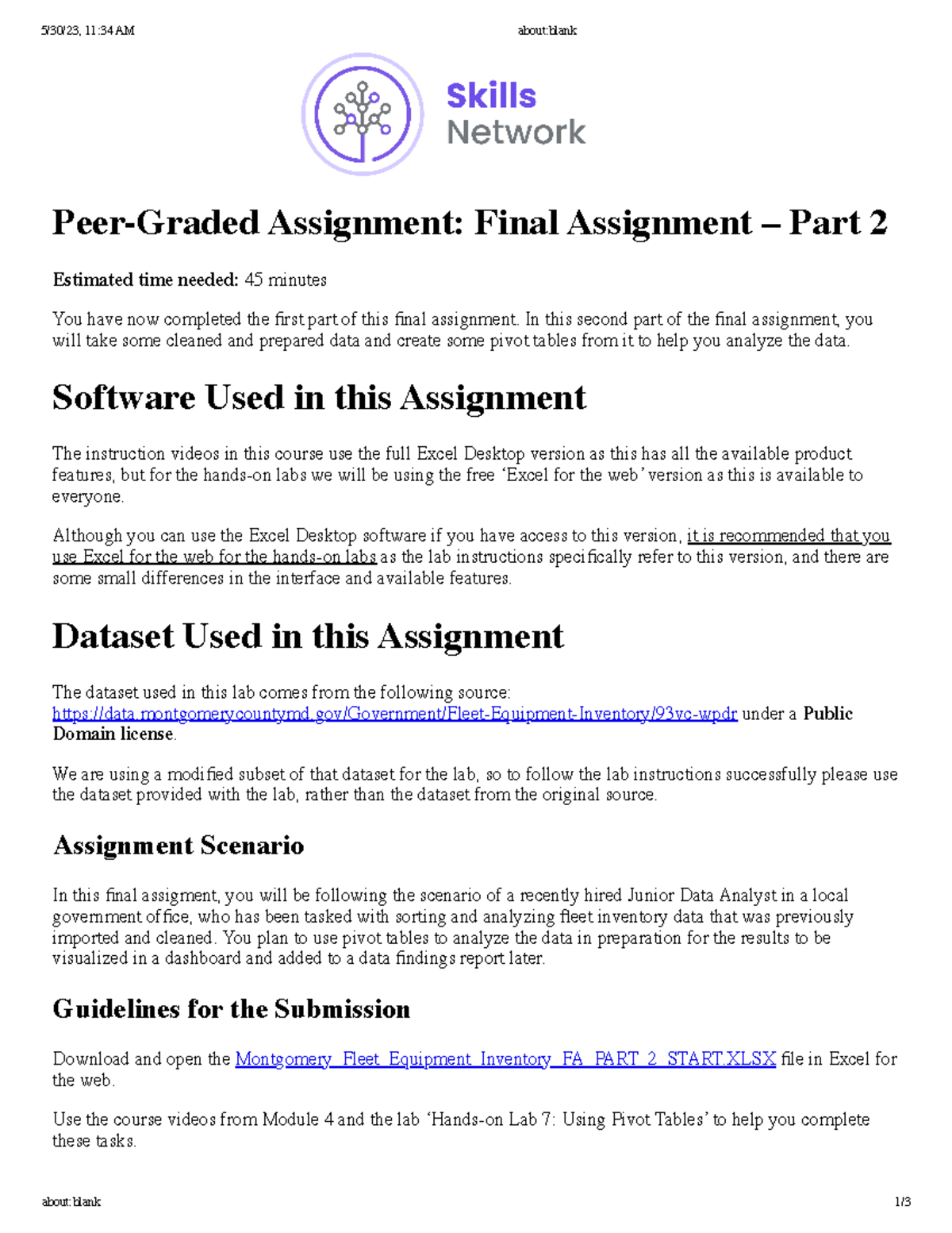 Final Assignment Lab 8 - Data Analysis with Pivot Tables - Studocu