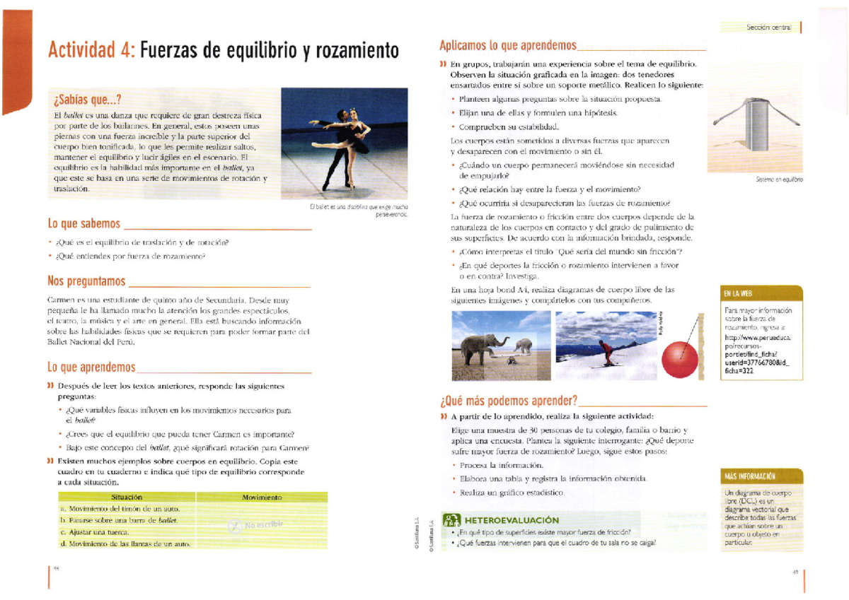 Fuerza de Equilibrio y Rozamiento - Actividad Práctica - Studocu