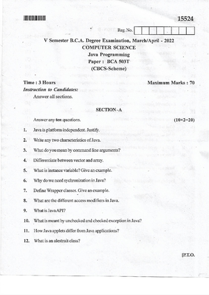 BCA BNU syllabus of Bangalore North University - BENGALURU NORTH ...