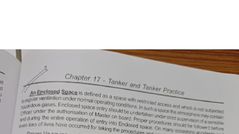 Chapter 17: Enclosed Space Entry Procedures - Safety Notes - Studocu