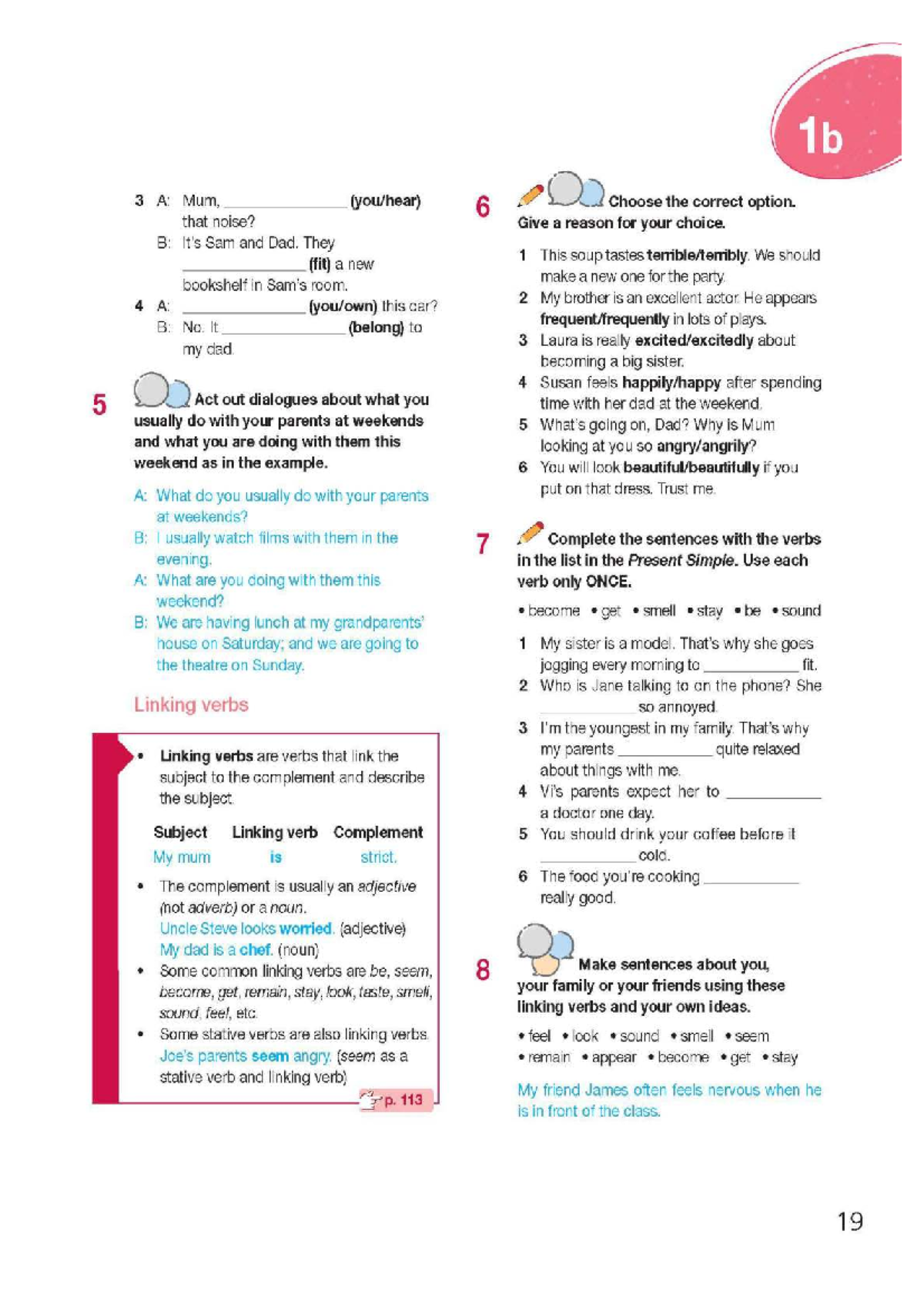 020 - English Linking Verbs and Family Dialogues Notes - Studocu