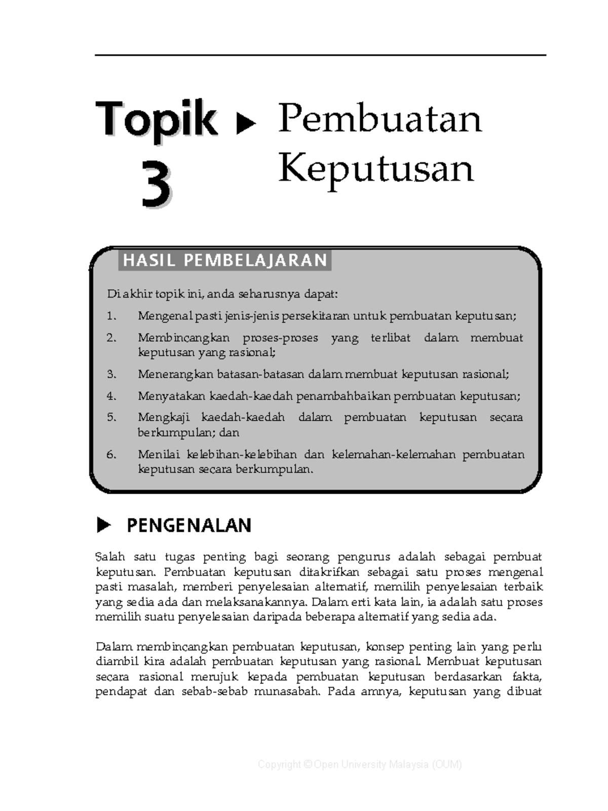 07 BBPP1103 T3 - Pembuatan Keputusan: Proses & Kaedah Rasional - Studocu