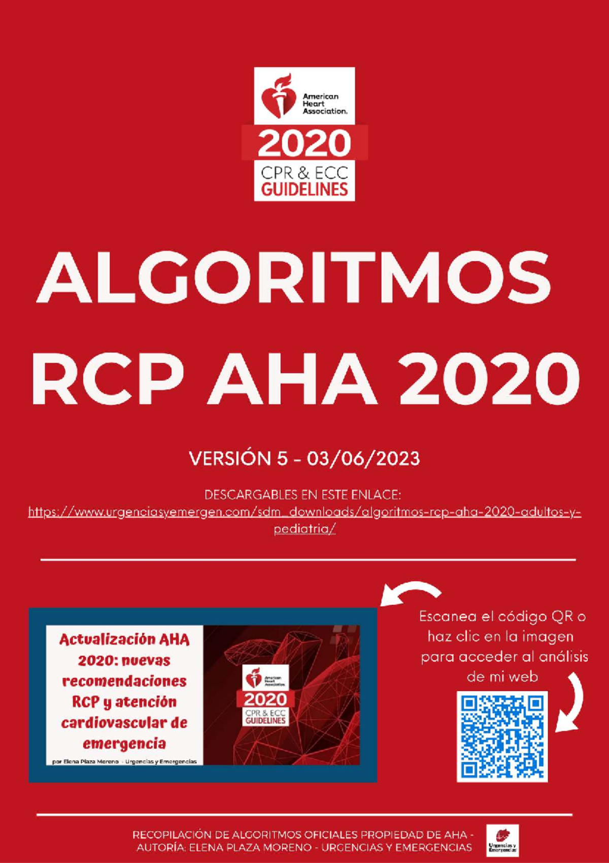 ACLS AHA 2020: Guía de Algoritmos y Recomendaciones de RCP - Studocu
