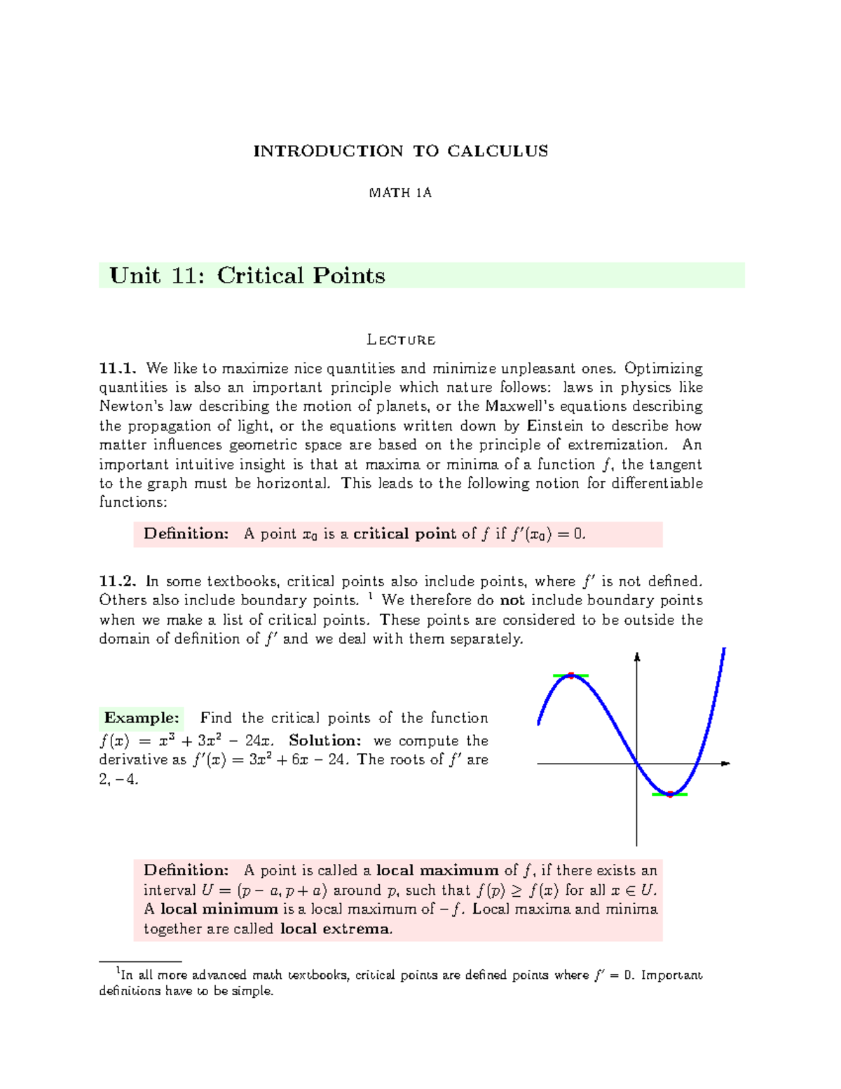 Lecture 11 - Good information on Calculus - INTRODUCTION TO CALCULUS ...