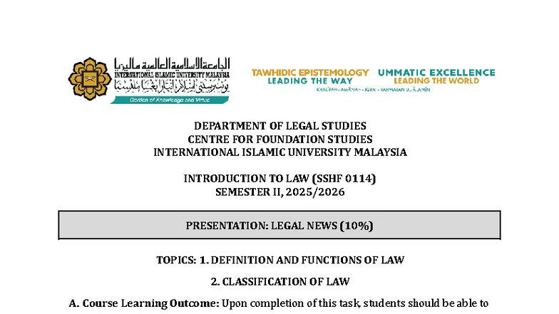 SSHF 0114: Presentation on Legal News - Definition & Classification of ...