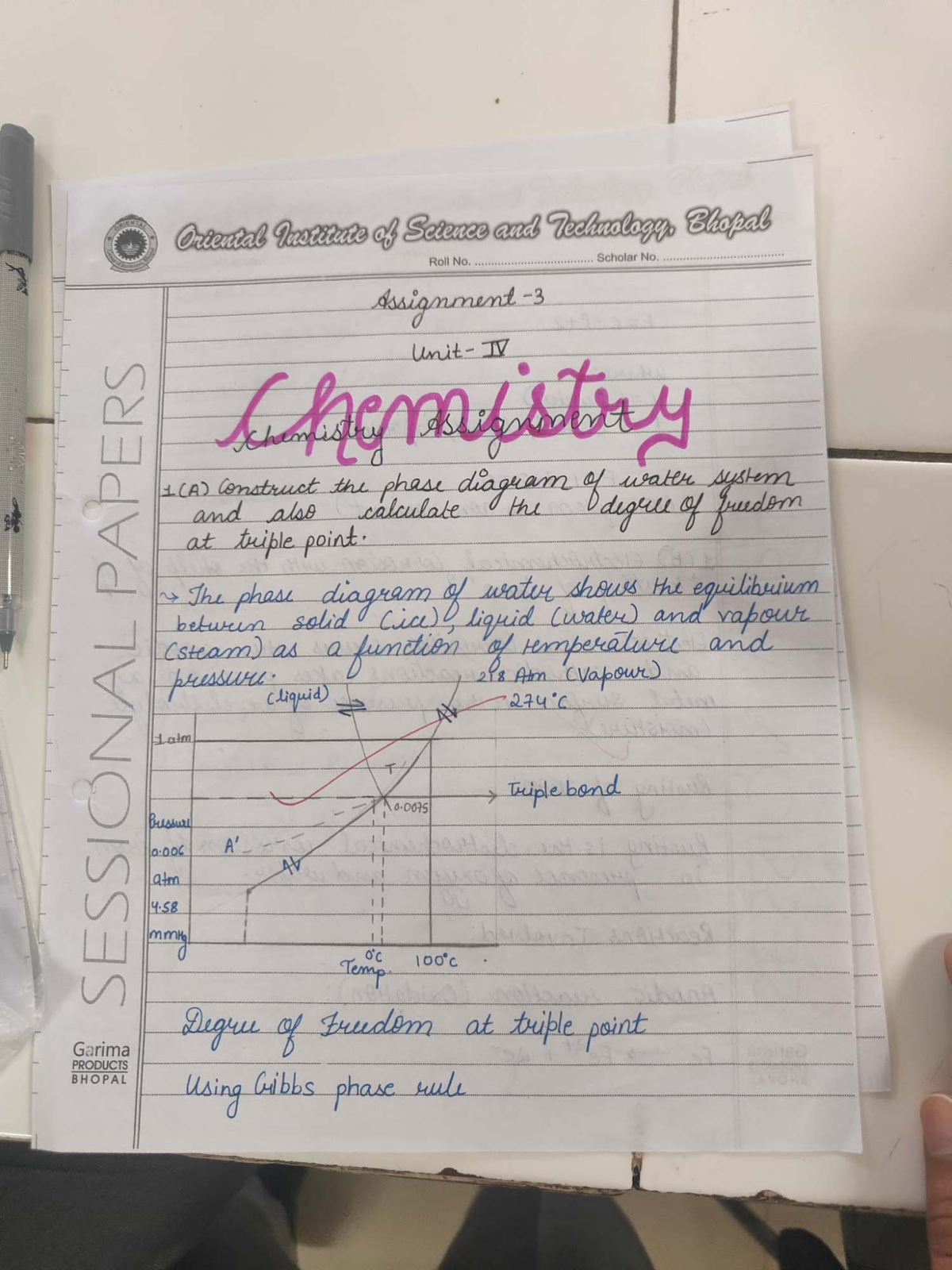 Chemistry 1 Assignment IV: Phase Diagram & Corrosion Analysis - Studocu