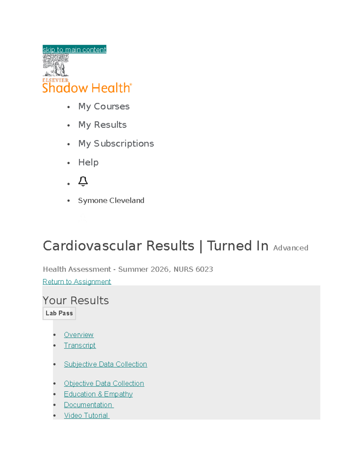 NURS 6023 Advanced Health Assessment: Cardiovascular Case Study - Studocu