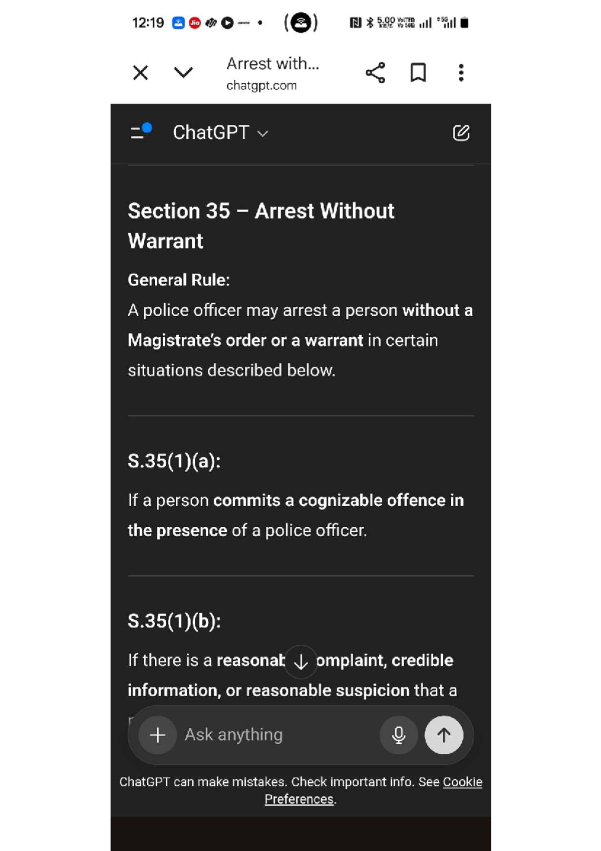 Arrest Without Warrant: Key Provisions & Case Laws (Law 562) - Studocu