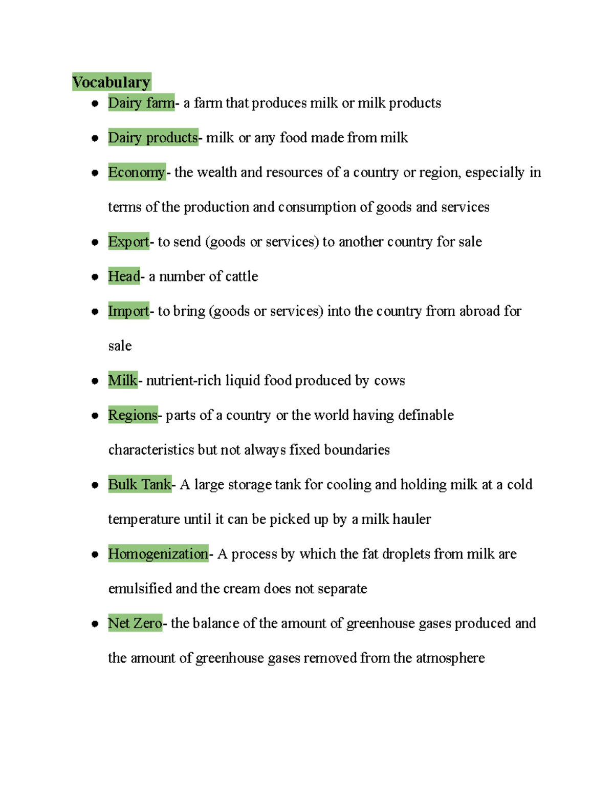Dairy Notes: Understanding Milk Production and Processing - Studocu