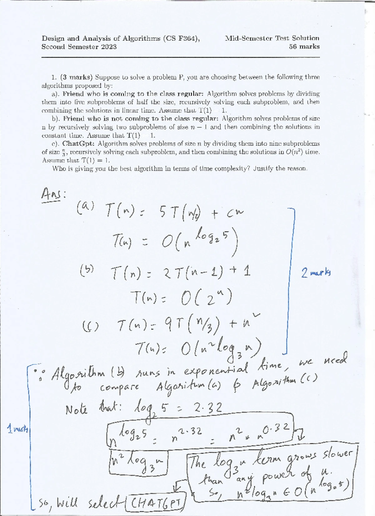 DAA - Lecture notes All - Design and Analysis of Algorithms - Studocu