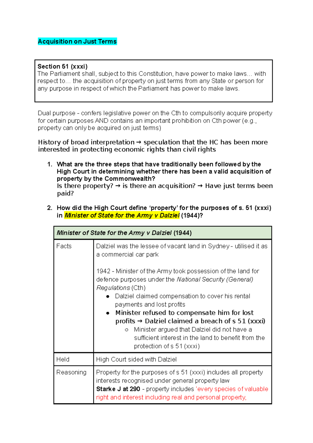 ACCT101: Understanding Express Rights and Just Terms in Acquisition ...