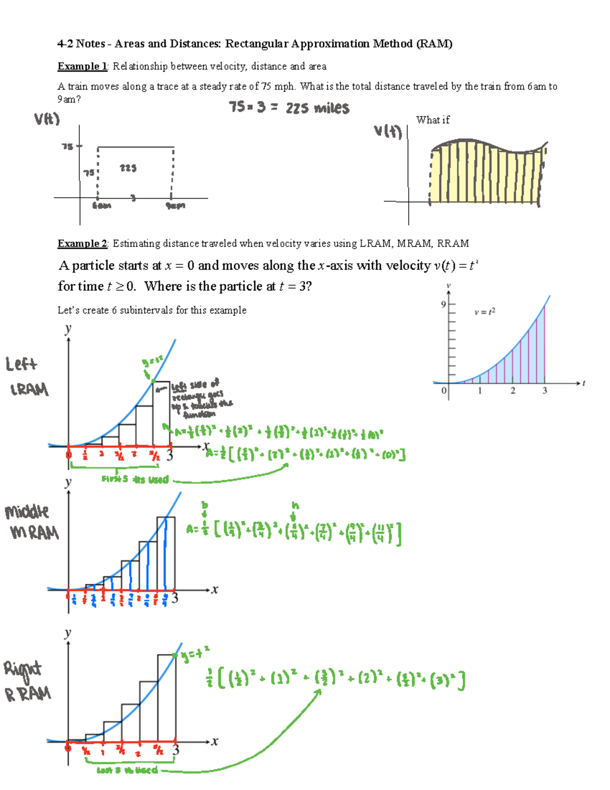4-2 Notes - Areas and RAM - 4 - 2 Notes - Areas and Distances ...