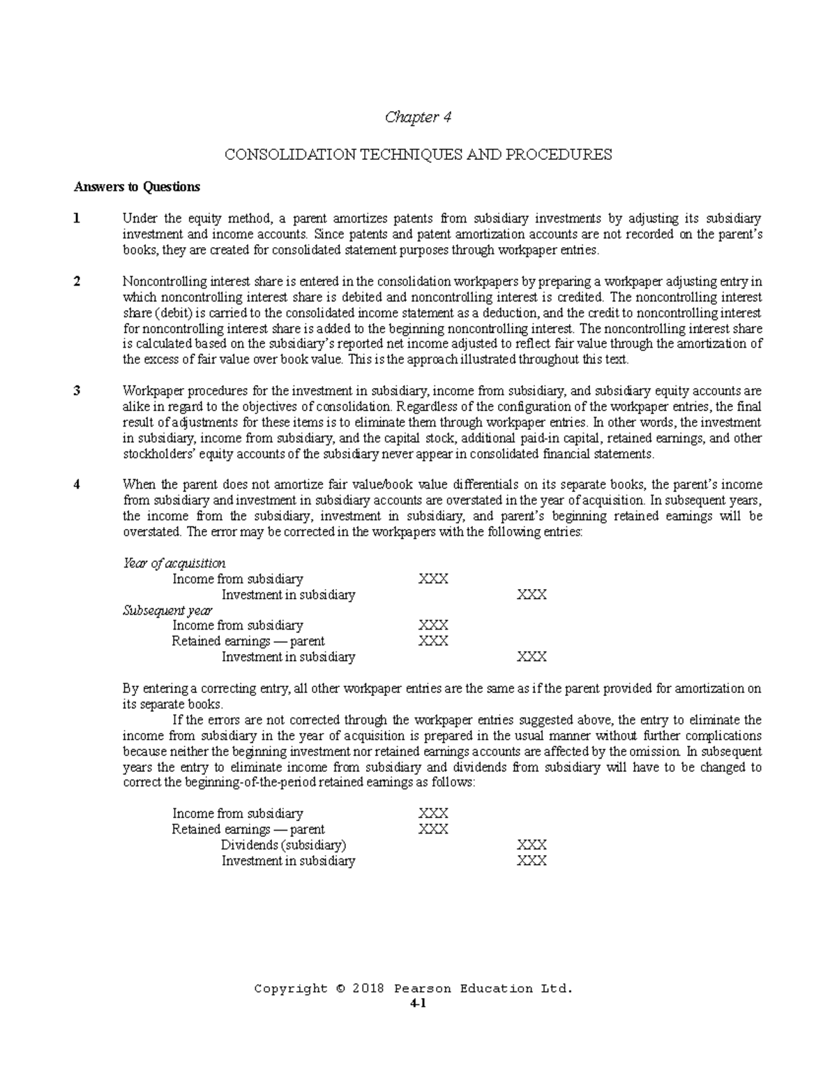 Consolidation Techniques and Procedures: Chapter 4 Solutions aa13e ...