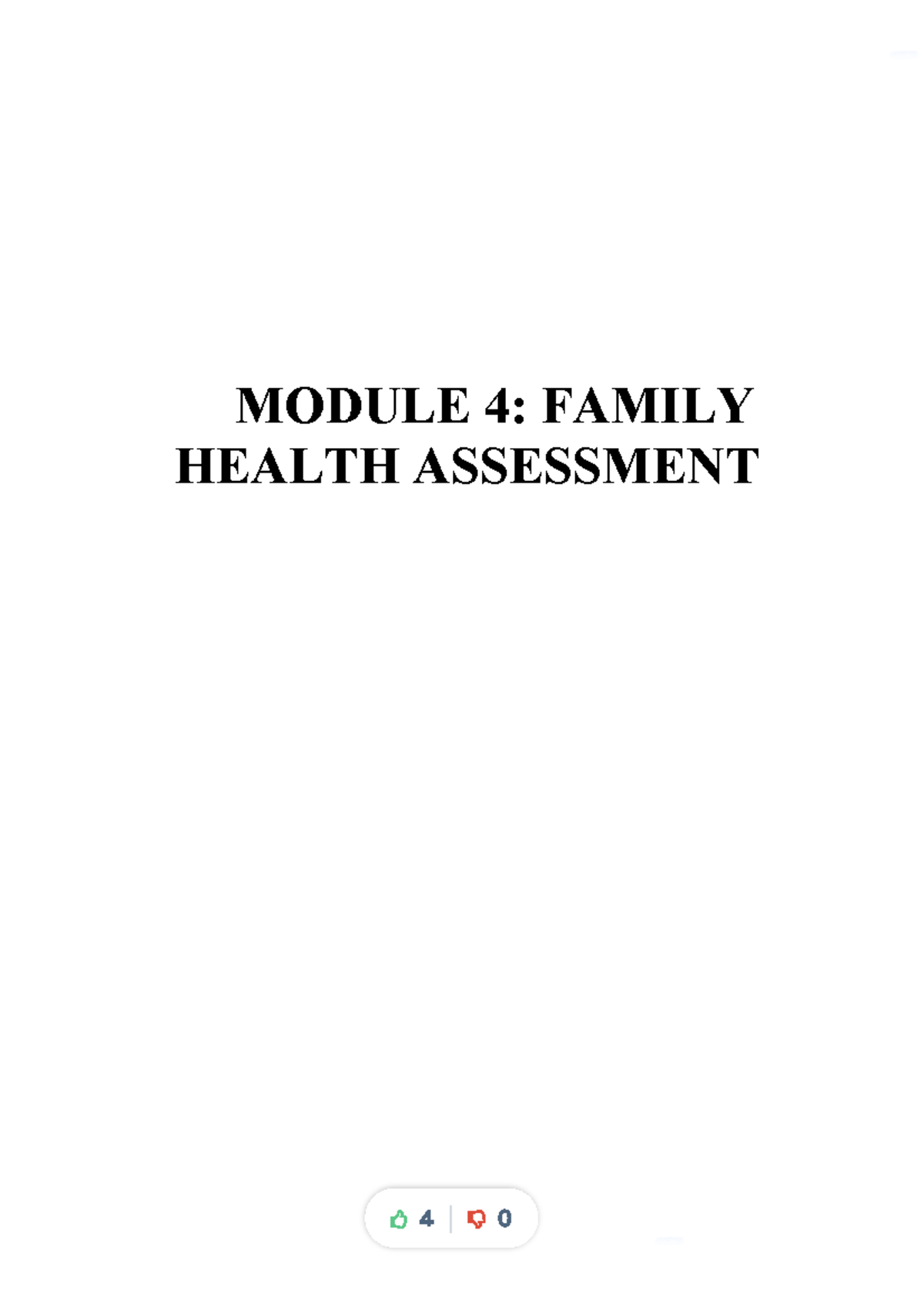 Chn-Lecture-Module 4: Family Health Assessment and Data Analysis - Studocu