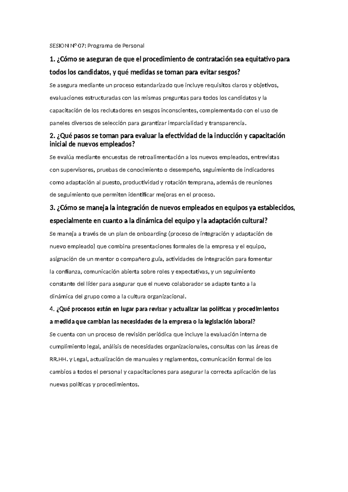 SESION 07: Admin de Personas - Proceso de Contratación y Onboarding - Studocu