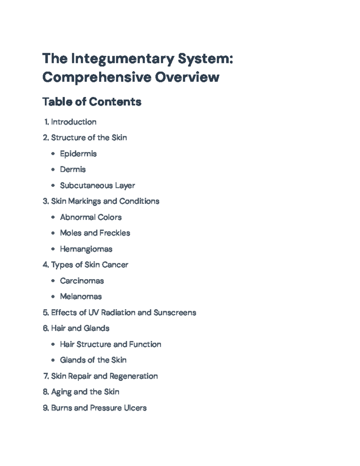 Integumentary System Overview: Structure, Function, and Skin Health ...