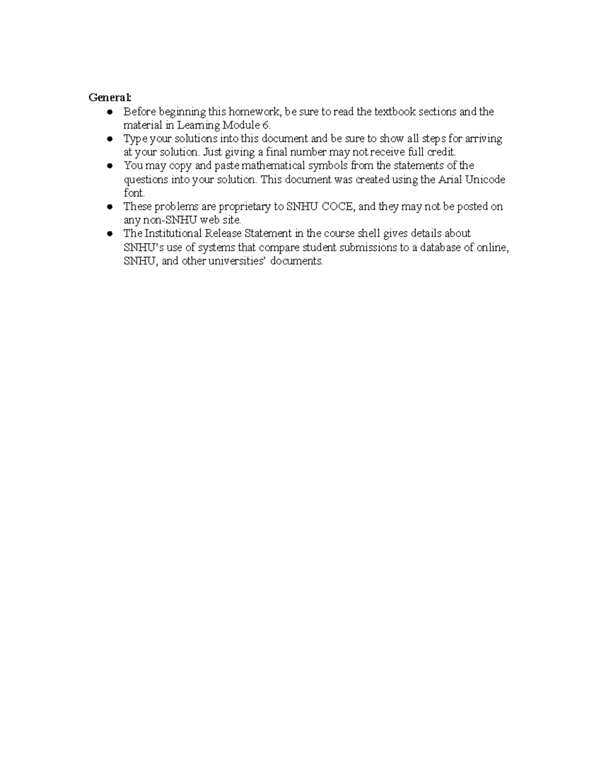 MAT 299 Module 6 Homework Solutions and Concepts Overview - Studocu