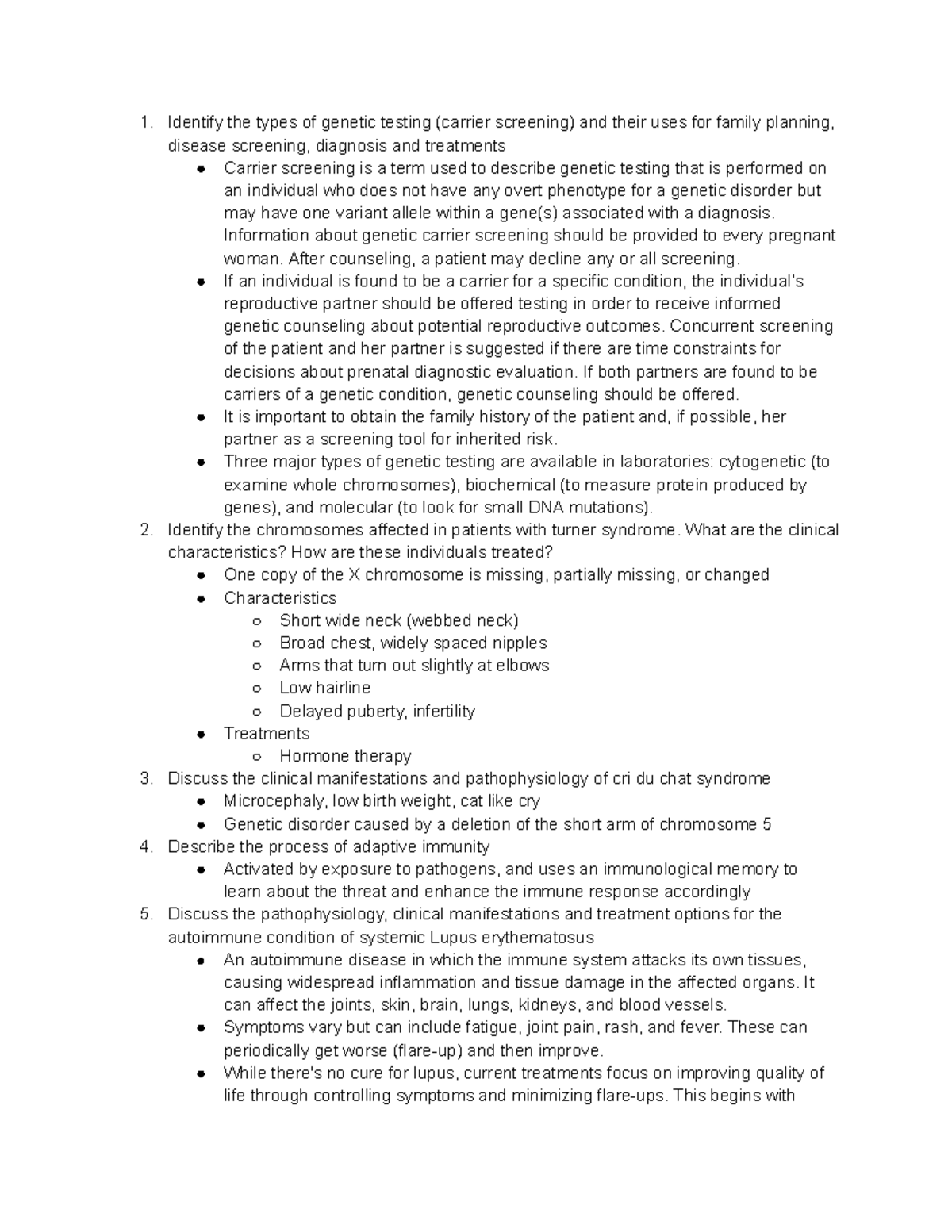 Advanced Pathophysiology Study Guide for Nursing (NURS 500) - Studocu
