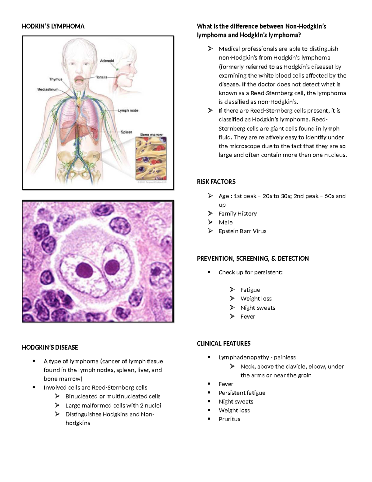WK17 Blood Cancers II - Understanding Lymphoma and Myeloma - Studocu