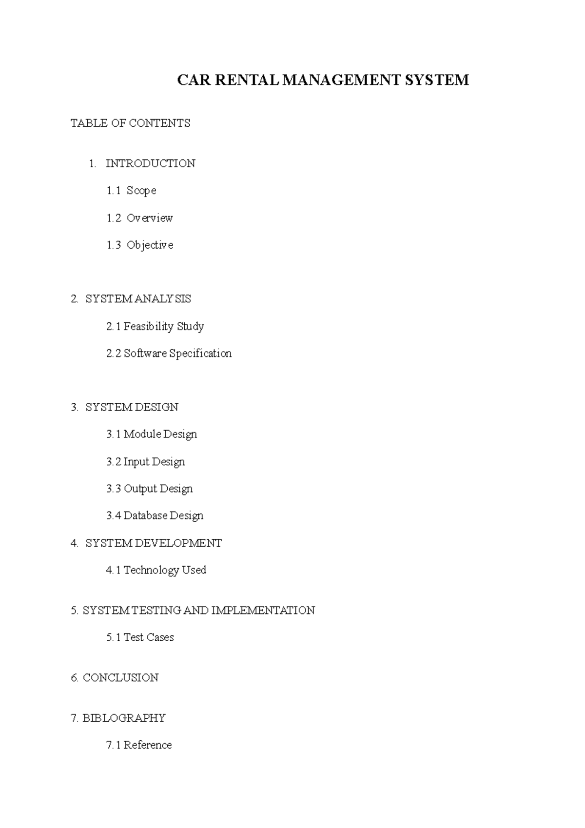 Car Rental Management System: Design and Implementation Guide - Studocu