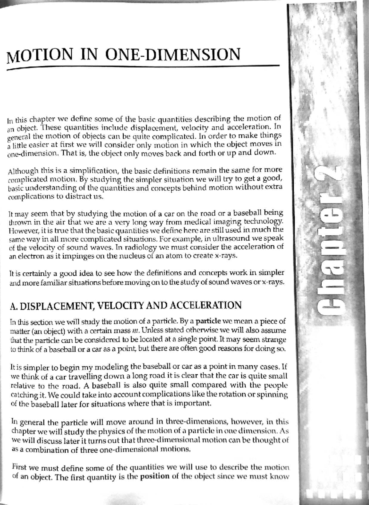 MOTION IN PHYSICS: DISPLACEMENT, VELOCITY, AND ACCELERATION - Studocu