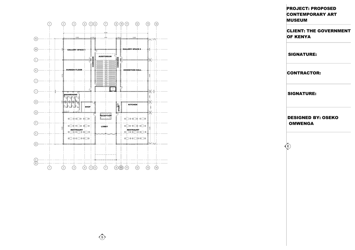 Proposed Ground Floor Plan for Contemporary Art Museum - Studocu