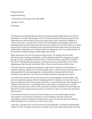 V Sim2 - N/A - Mental Health Case: David Carter, Part 1 Guided Reflection Questions Opening ...