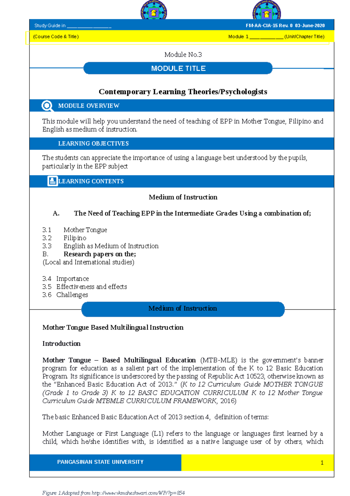 Study Guide 3: The Importance of Teaching EPP in Intermediate Grades ...