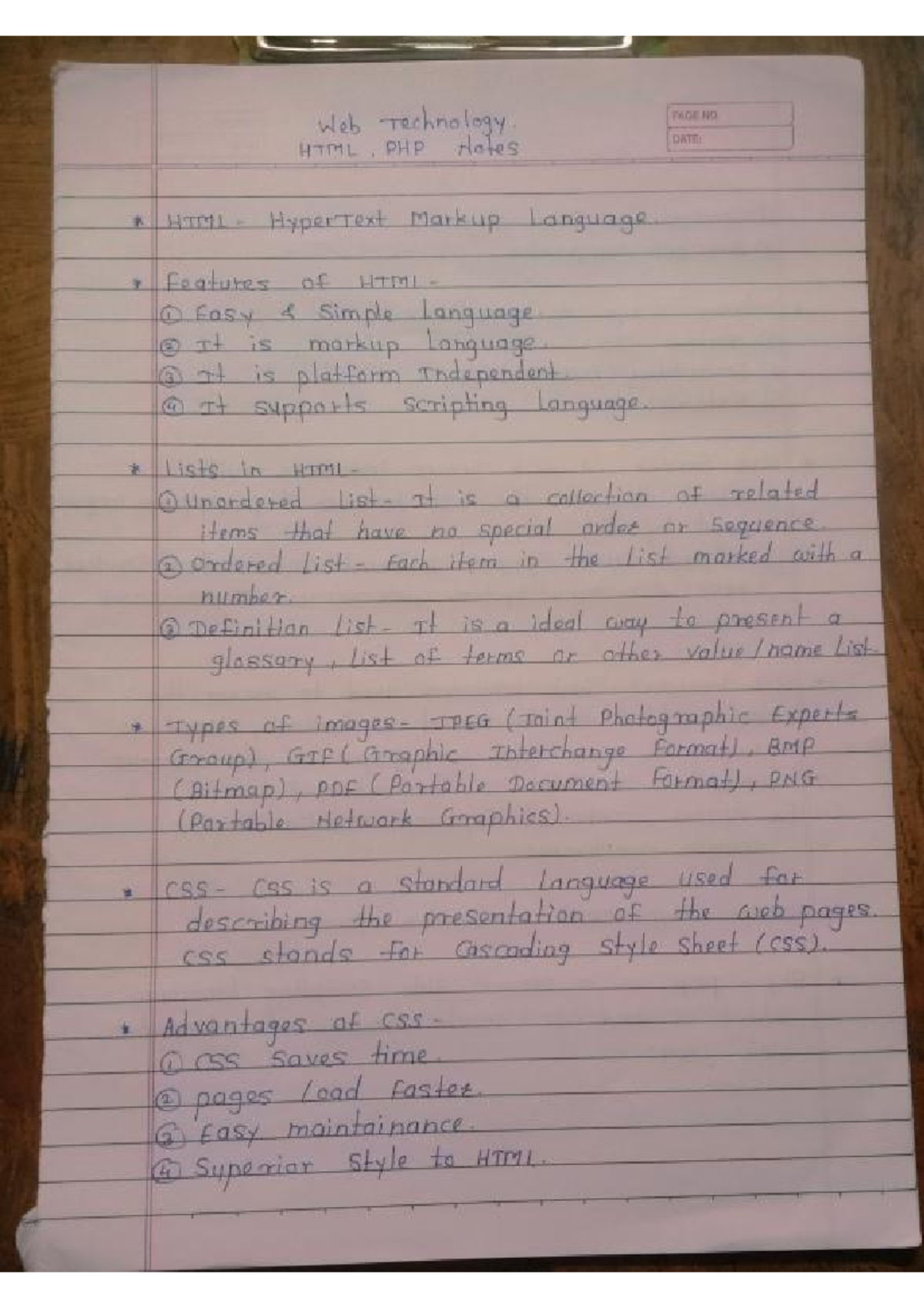 Web technology html notes - Bsc (computer science) - Studocu