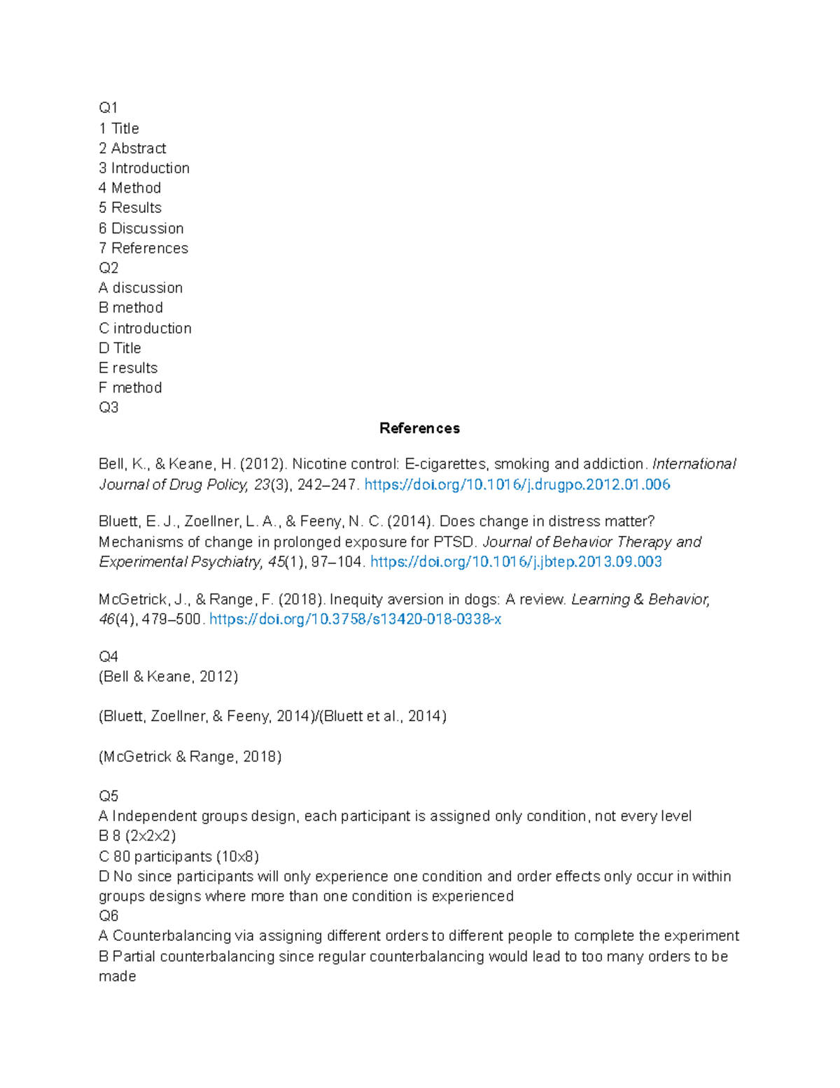 Assignment 4: Research Methods and Analysis Overview - Studocu