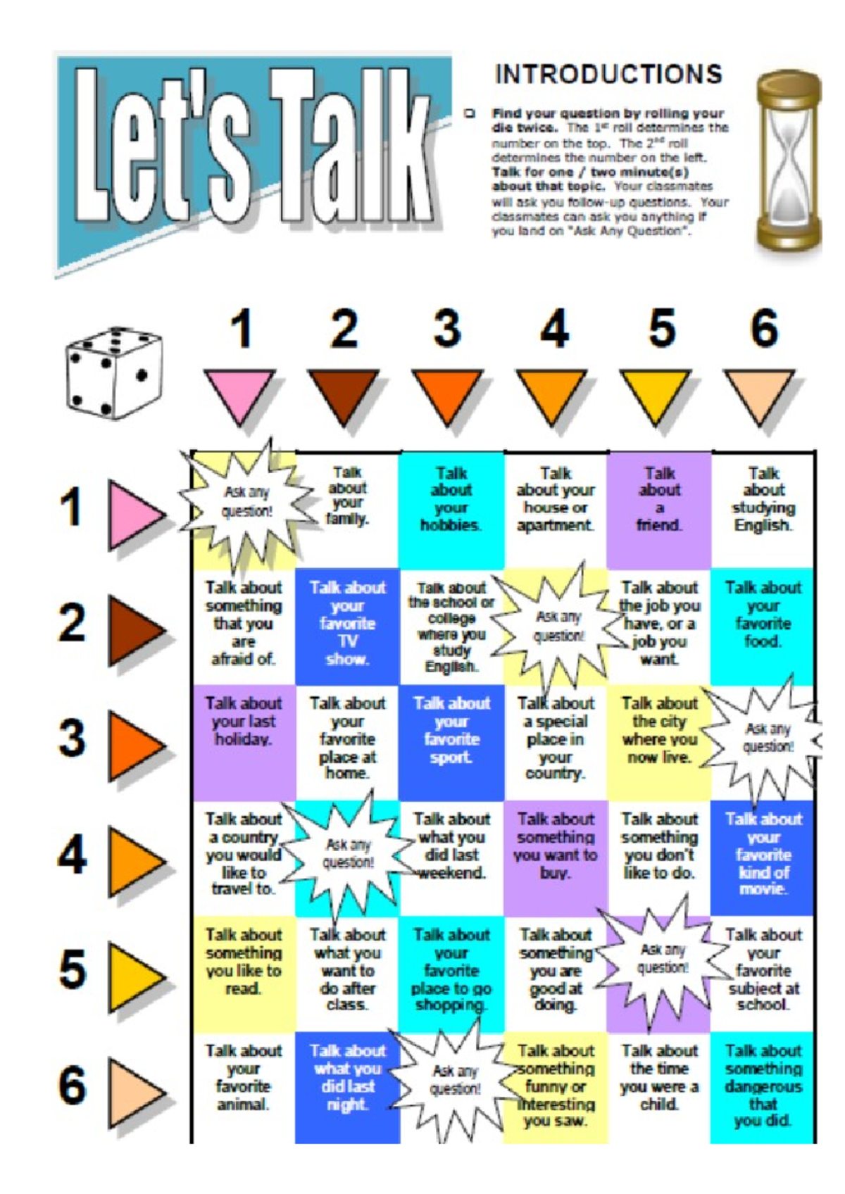 ENG101: Introduction Word Game Activity Instructions and Topics - Studocu