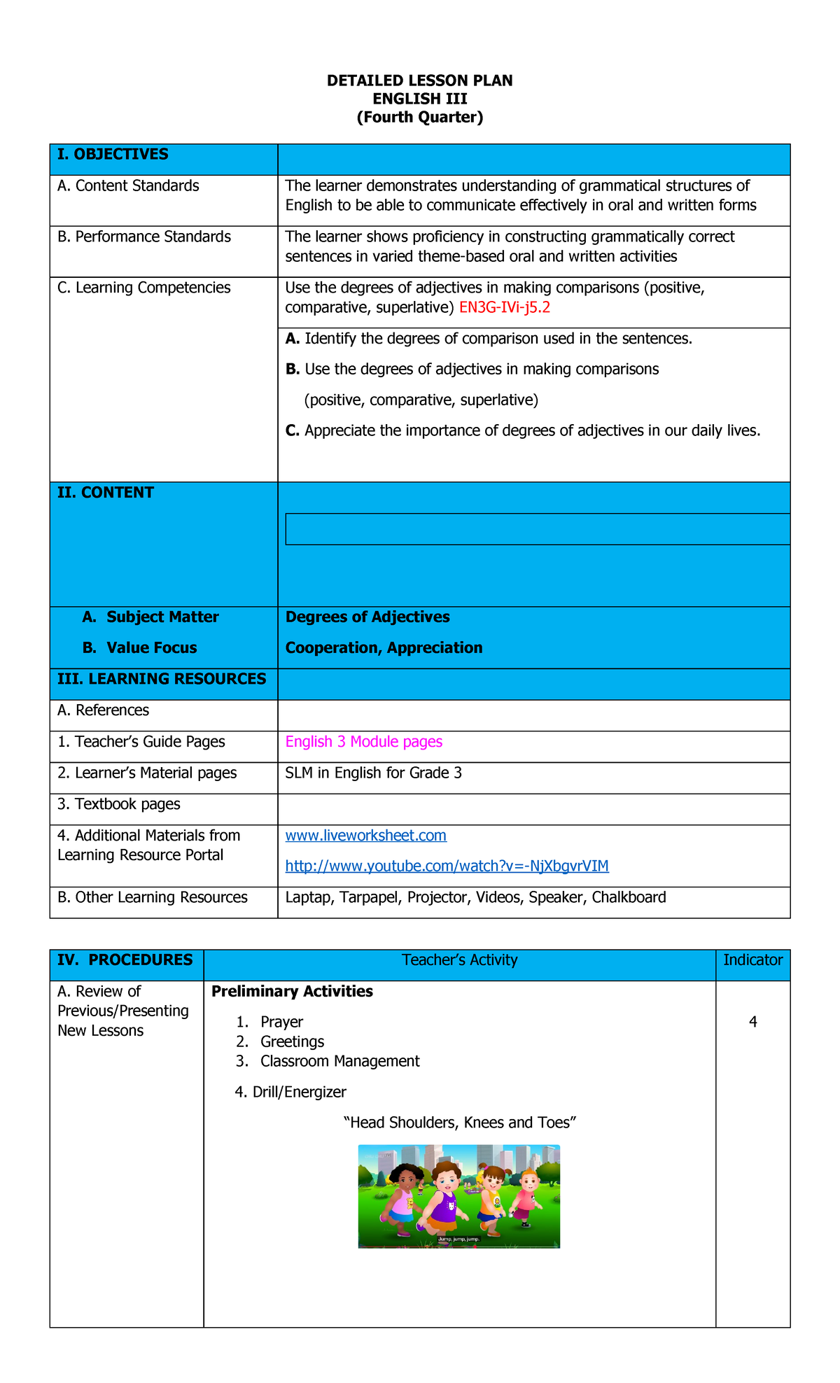 Final DEMO - DETAILED LESSON PLAN ENGLISH III (Fourth Quarter) I ...