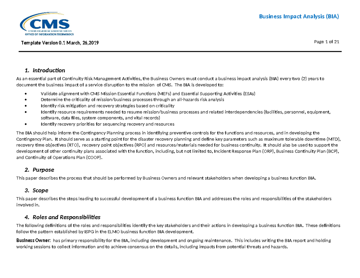 Business-Impact-Analysis-BIA-Process-and-Template - Template Version 0 ...