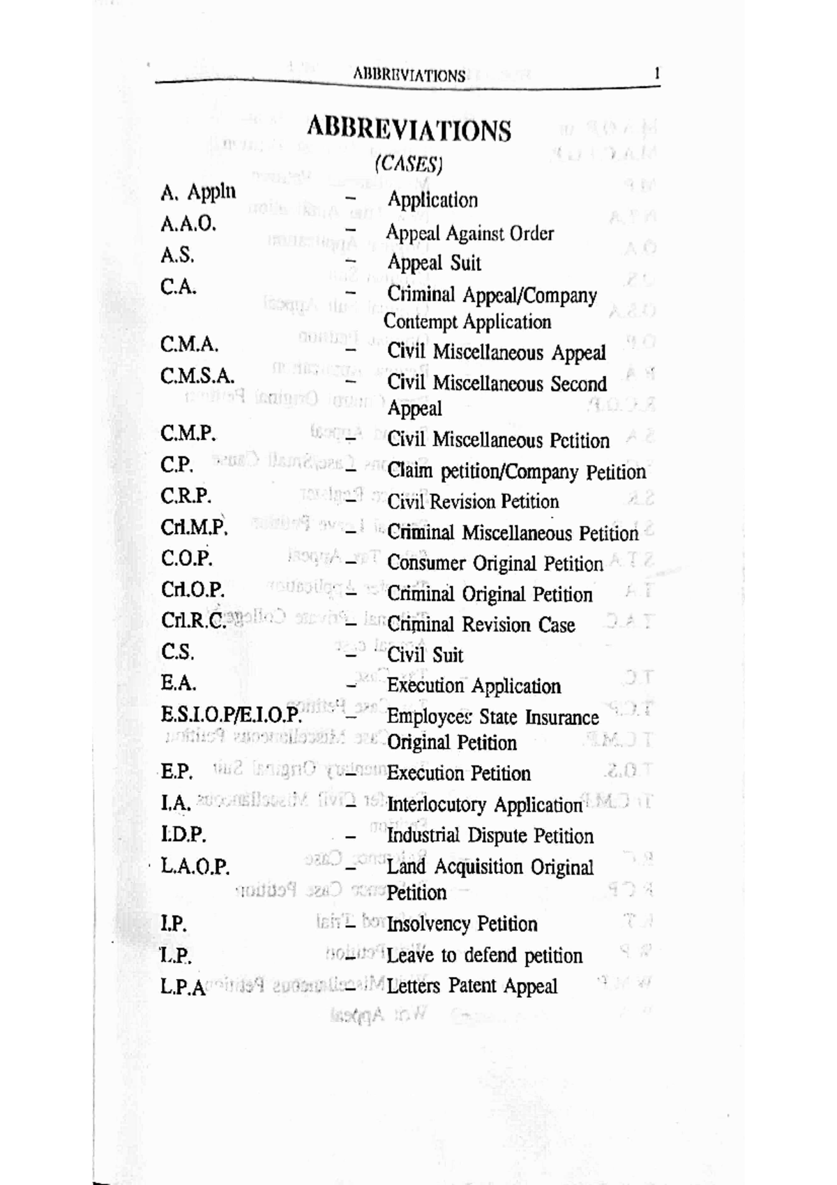 Abbreviations - Family law abbreviation - ABBREVIATIONS 1 ABBREVIATIONS ...