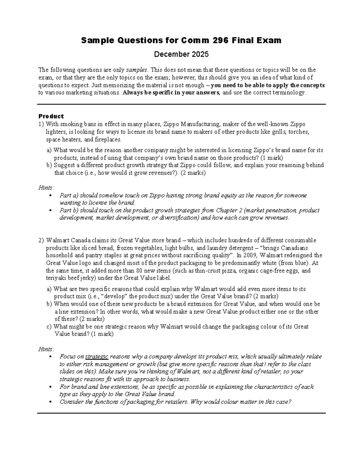 C296 Sample Final Exam Questions - December 2025 - Studocu