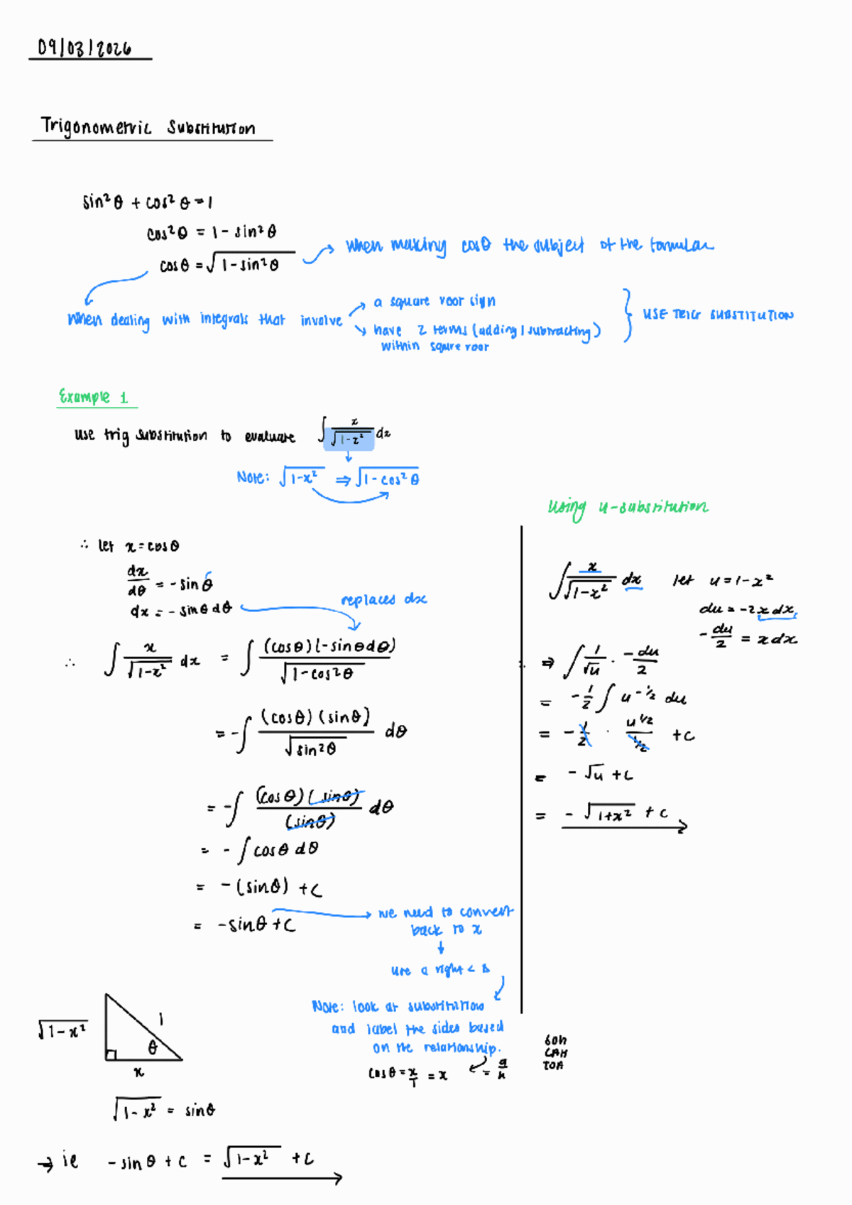 Integration by Parts: Week 4 (MATH 101) Study Notes - Studocu
