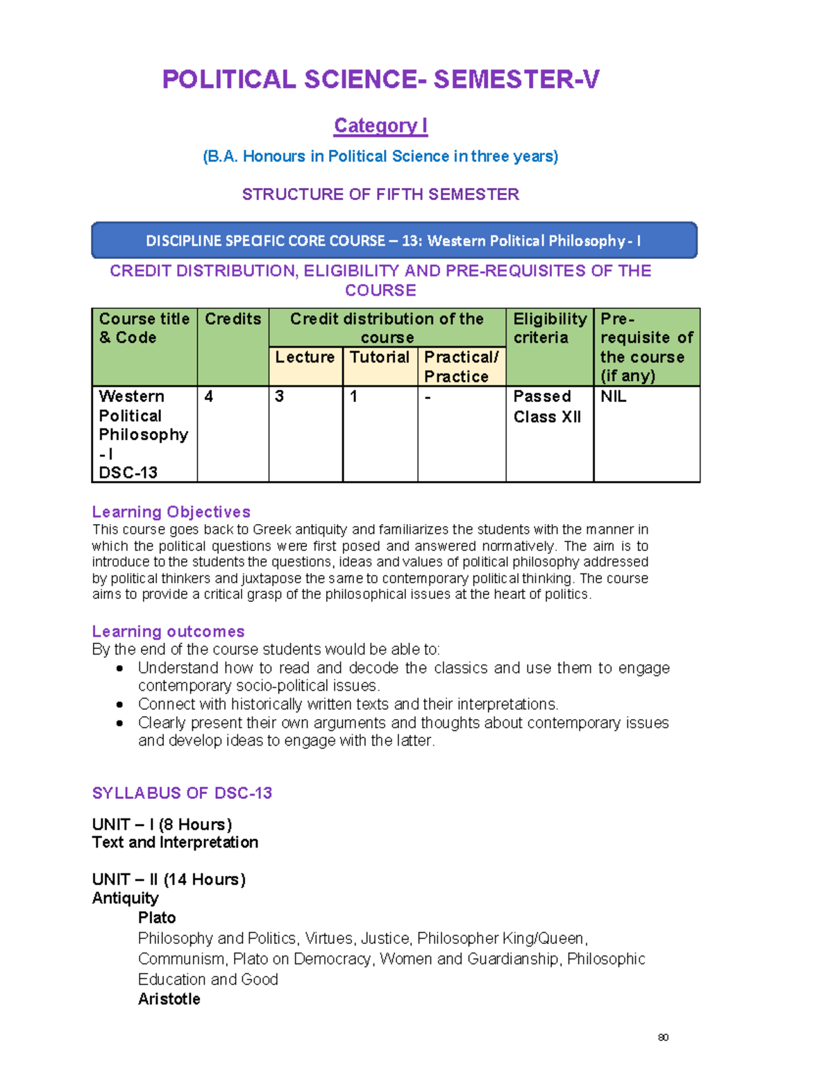 Modern Indian Political Thought: DSC-14 Notes and Syllabus - Studocu
