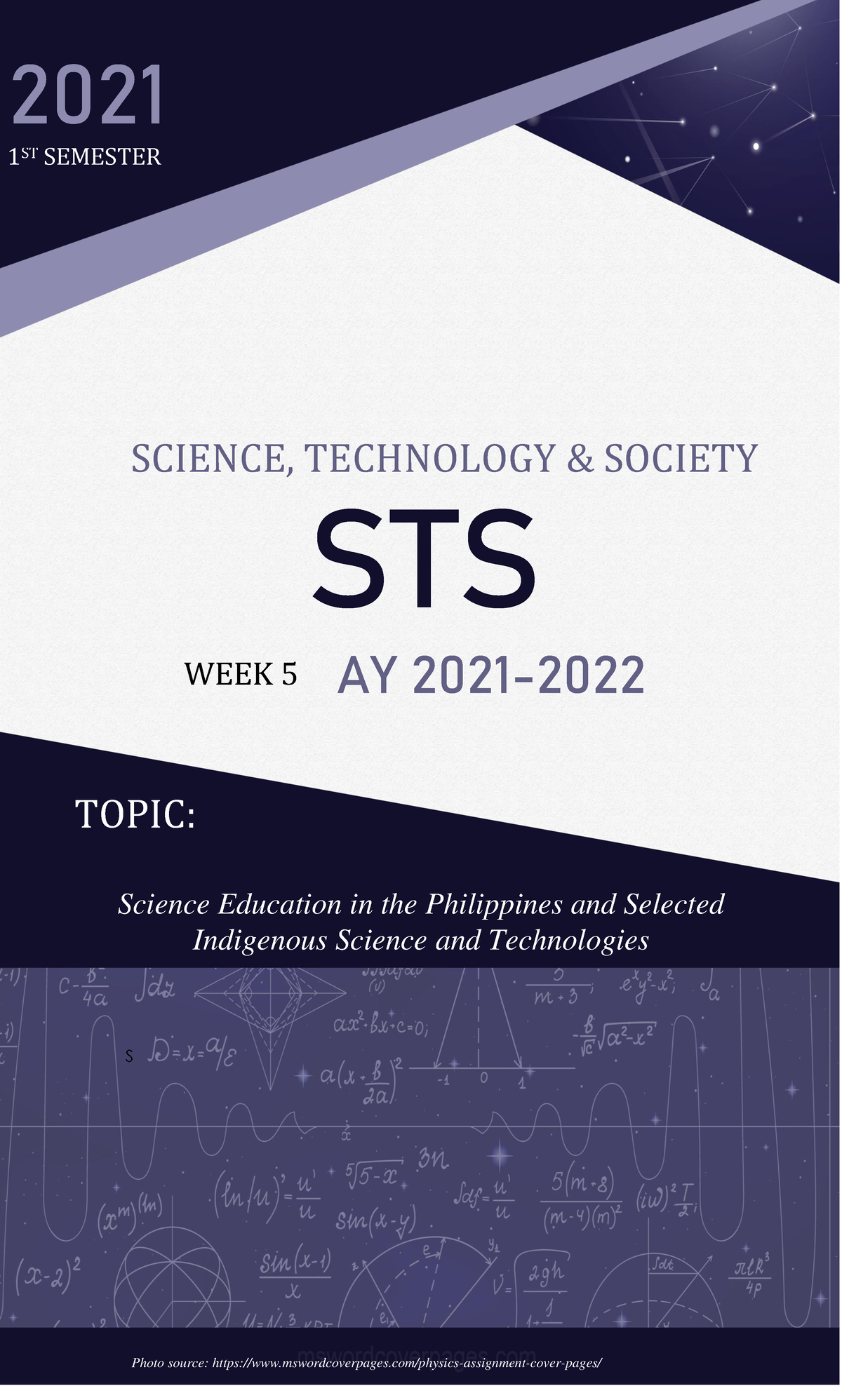 Module 5 Week 5 STS: Science Education & Indigenous Knowledge in the Philippines - Studocu