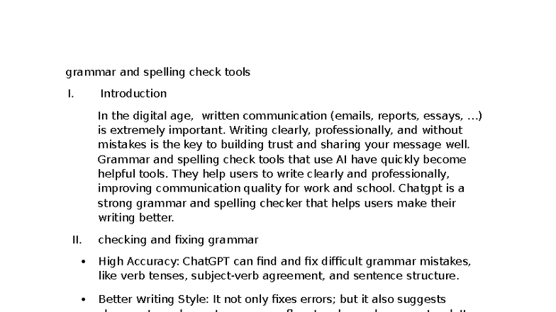 Grammar and Spelling Check Tools: A Guide for Technical Writing - Studocu