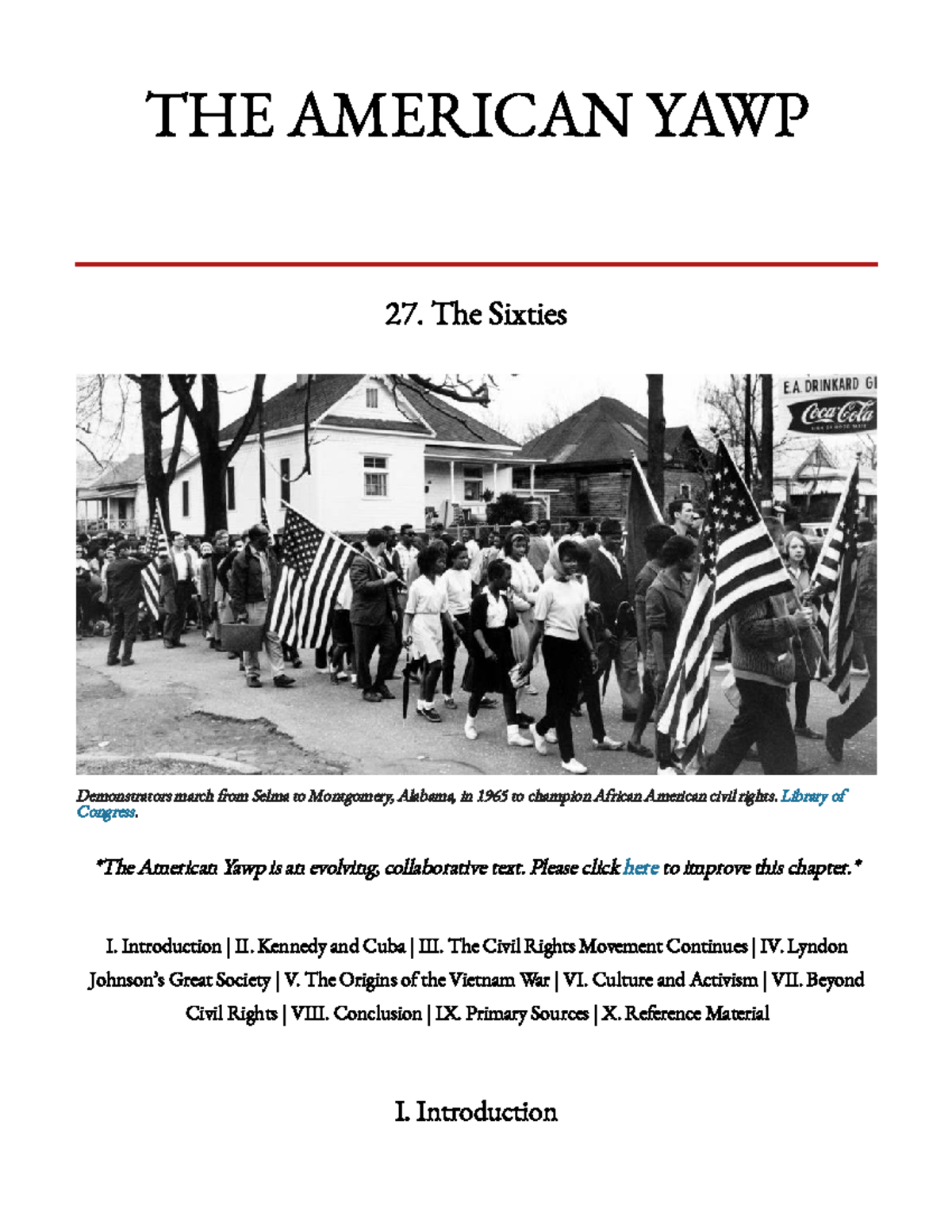 The American Yawp: Chapter 27 - The Sixties: Civil Rights & Activism ...