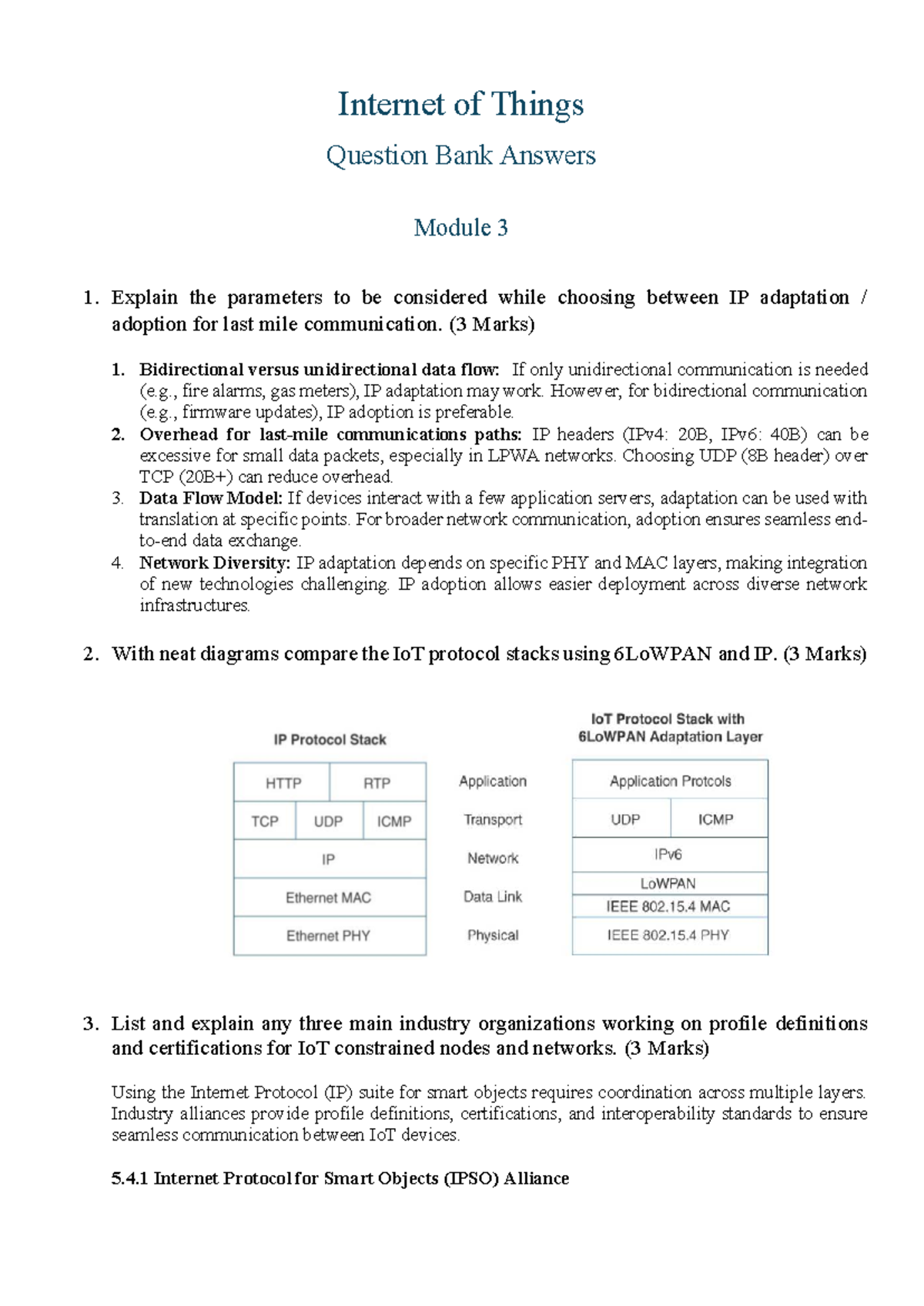 IoT Mod 3 & 4: Key Concepts, Protocols, and Challenges in IoT Systems ...